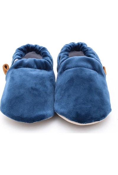 Caluu Baby Lacivert Kadife Bebek Patik