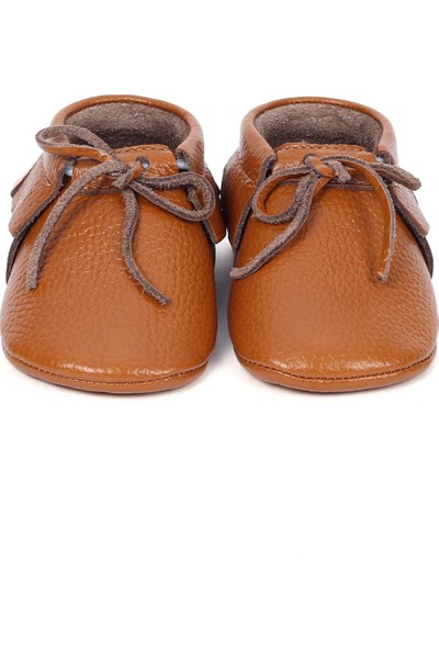 Yoyo Junior Hakiki Deri Taba Bağlama Detaylı Bebek Patik