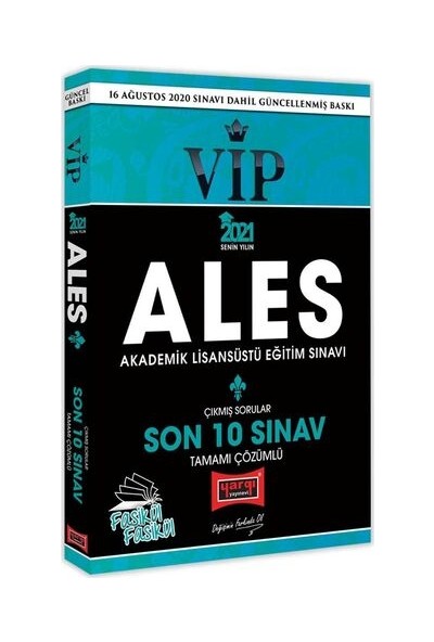 Yargı Yayınevi Ales Vıp Son 10 Sınav Tamamı Çözümlü Fasikül Çıkmış Sorular Yargı Yayınevi Ales Vıp Son 10 Sınav Tamamı Çözümlü Fasikül Çıkmış Sorular