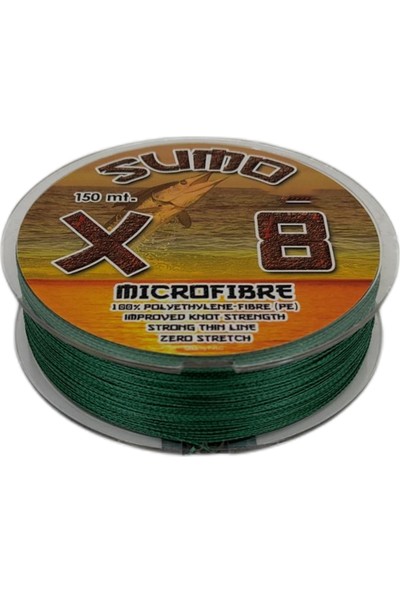 Effe Sumo X8 Ip Misina 150M Polietilen Micro Fiber Ip Misina Yeşil Effe Sumo X8 Ip Misina 150M Polietilen Micro Fiber Ip Misina Yeşil