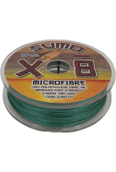 Effe Sumo X8 Ip Misina 100M Polietilen Micro Fiber Ip Misina Yeşil Effe Sumo X8 Ip Misina 100M Polietilen Micro Fiber Ip Misina Yeşil