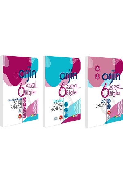 Gama Yayınları 6. Sınıf Orjin Sosyal Bilgiler Konu Özetli + Soru Bankası + Deneme Seti 3 Kitap Gama Yayınları 6. Sınıf Orjin Sosyal Bilgiler Konu Özetli + Soru Bankası + Deneme Seti 3 Kitap
