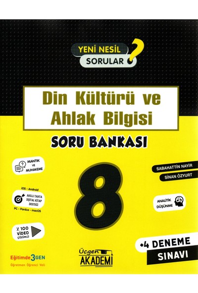 Üçgen Akademi 8. Sınıf Yeni Nesil Din Kültürü Soru Bankası