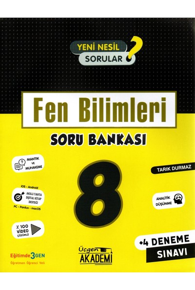 Üçgen Akademi 8. Sınıf Yeni Nesil Fen Bilimleri Soru Bankası