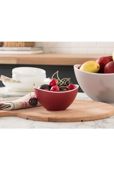 Madame Coco Quotidien Çift Renkli Mini Kase - Carmen Kırmızı Madame Coco Quotidien Çift Renkli Mini Kase - Carmen Kırmızı