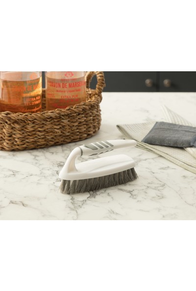 Madame Coco Graque Temizlik Fırçası - Beyaz / Gri