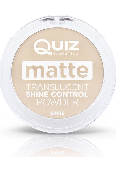 Quiz Mat Transparan Pudra - Matte Translucent Shine Control Powder SPF15 Light 01 Quiz Mat Transparan Pudra - Matte Translucent Shine Control Powder SPF15 Light 01