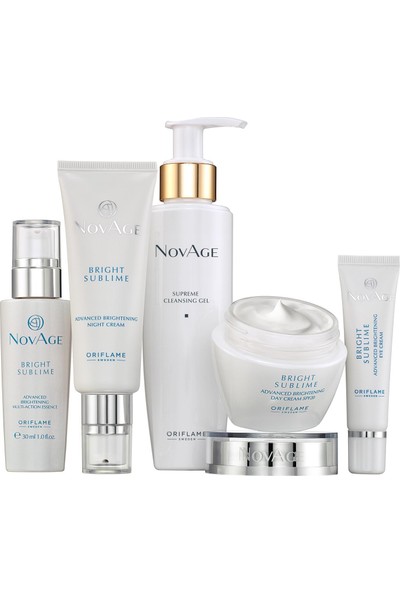 Oriflame Novage Bright Sublime Yaşlanma Karşıtı Cilt Bakım Seti 5 Adet Oriflame Novage Bright Sublime Yaşlanma Karşıtı Cilt Bakım Seti 5 Adet