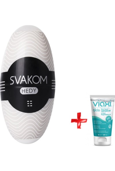 Svakom Hedy Ultra Yumuşak Içi Tırtıklı Erkeklere Özel Beyaz Mastürbatör +Kayganlaştırıcı Jel Svakom Hedy Ultra Yumuşak Içi Tırtıklı Erkeklere Özel Beyaz Mastürbatör +Kayganlaştırıcı Jel
