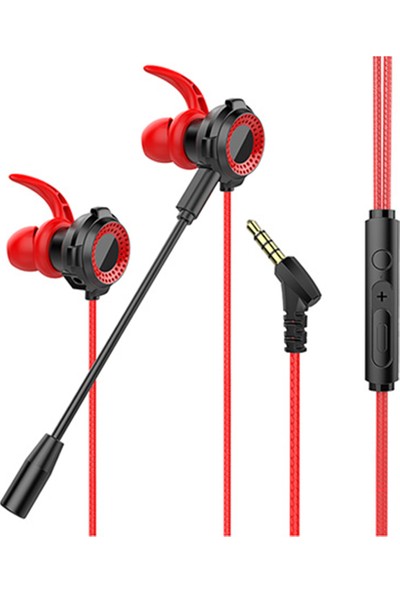 Rampage RM-K21 Superb 3.5mm Kulak Içi Mikrofonlu Kulaklık Kırmızı