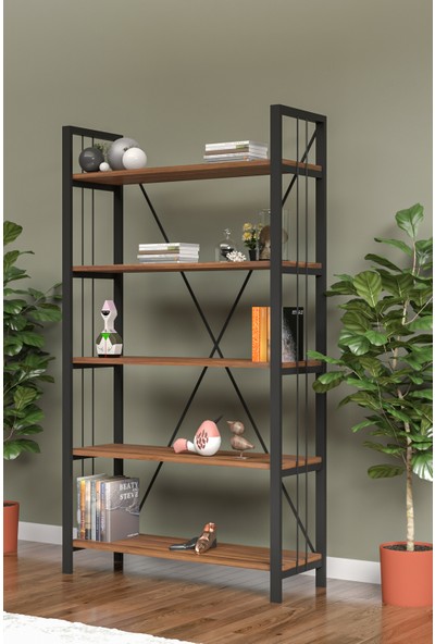 Wood House Eftelya Kitaplık Ceviz