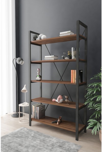 Wood House Efsun Geniş Raflı Kitaplık Ceviz Wood House Efsun Geniş Raflı Kitaplık Ceviz