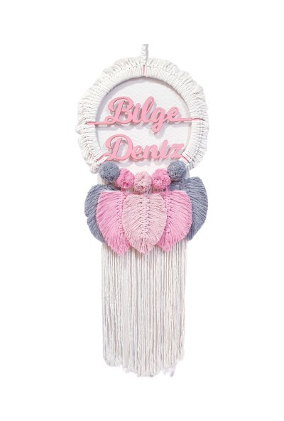 Pegu Ponponlu Makrome Ahşap Kapı Süsü Pegu Ponponlu Makrome Ahşap Kapı Süsü