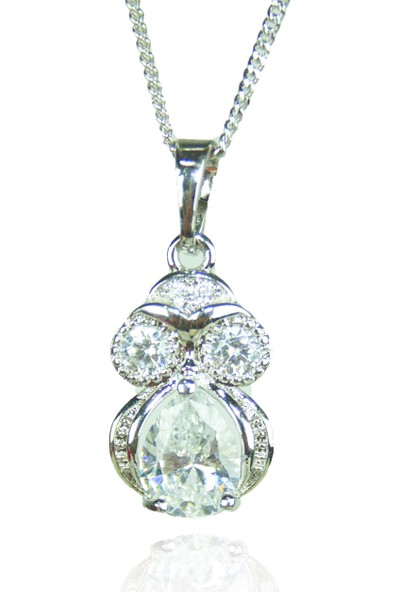 Bijutera Baykuş Figürlü Zirkon Taşlı Silver Kaplama Kolye Bijutera Baykuş Figürlü Zirkon Taşlı Silver Kaplama Kolye