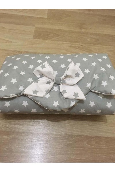 Balamira Gri Beyaz Yıldızlı Çantalı Alt Açam + Başyastığı