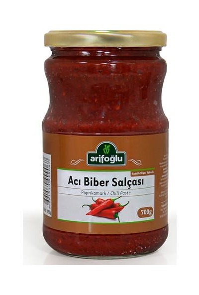 Arifoğlu Acı Biber Salçası 700 gr Geleneksel Antep Yöresi Arifoğlu Acı Biber Salçası 700 gr Geleneksel Antep Yöresi