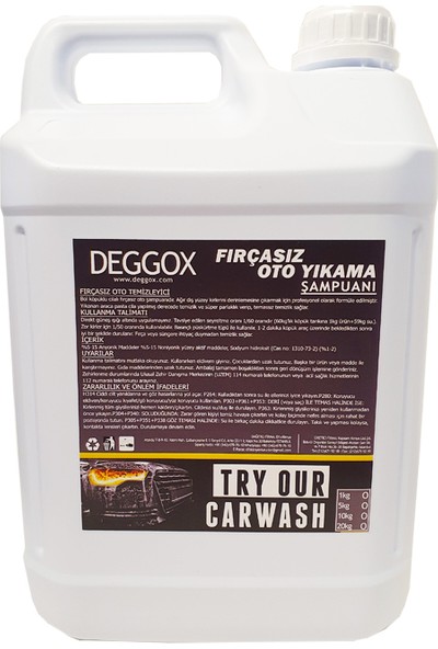 Deggox Fırçasız Cilalı Oto Yıkama Şampuanı 5 lt