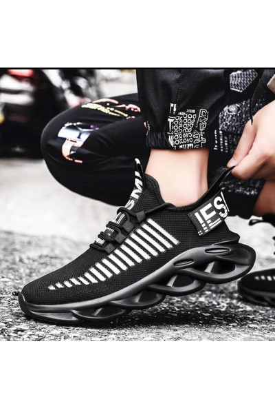 BOA-BA0602 Phantom Kalın Taban Tarz Sneakers Siyah Erkek Spor Ayakkabısı