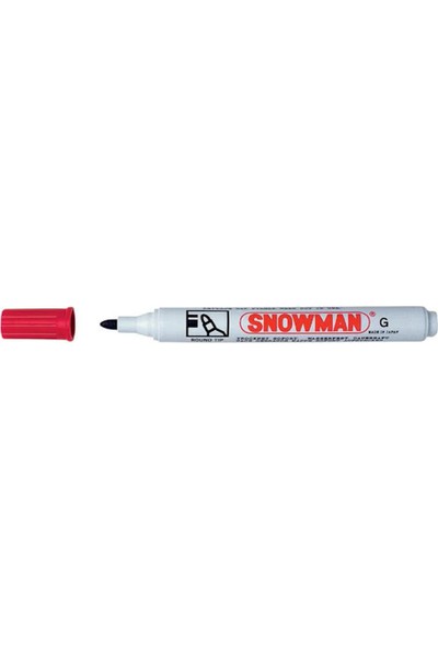 Snowman Permanent Markör Kalem Yuvarlak Uç Kırmızı Snowman Permanent Markör Kalem Yuvarlak Uç Kırmızı