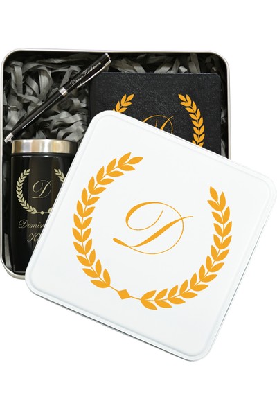 Bol Bol Hediye Kişiye Özel Olarak Hazırlanmış Metal Kutu Içerisinde Siyah Defter Kalem ve Termos Seti Bol Bol Hediye Kişiye Özel Olarak Hazırlanmış Metal Kutu Içerisinde Siyah Defter Kalem ve Termos Seti