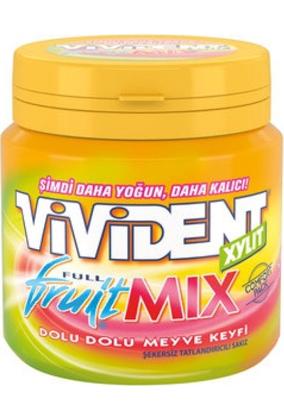 Vivident (Mega Comfort Pack) Full Fruit Mix 100Gr-10'Lu Paket Vivident (Mega Comfort Pack) Full Fruit Mix 100Gr-10'Lu Paket