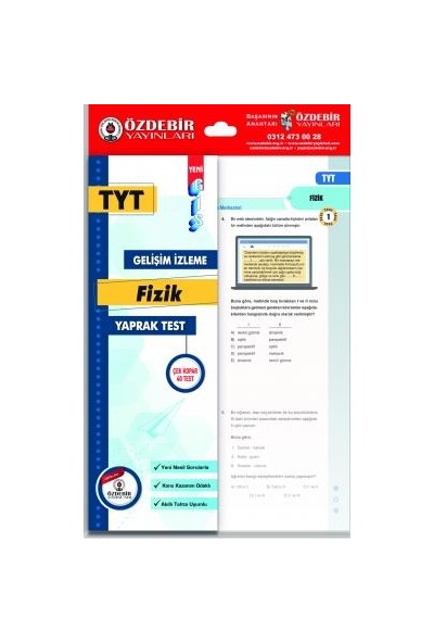 Özde Bir Yayınları TYT Fizik Gis Yaprak Test