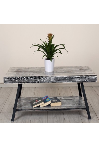 Krasiva Köşebent Eskitme Dekoratif Özel Renk Orta Sehpa 105*60*H:45 cm