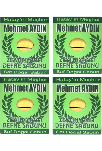 Mehmet Aydın Zeytinyağlı Defne Sabunu 950 gr x 4 Paket Mehmet Aydın Zeytinyağlı Defne Sabunu 950 gr x 4 Paket