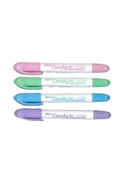 Amos Dry Highlighter Pastel Renkler - 4'lü Set Amos Dry Highlighter Pastel Renkler - 4'lü Set