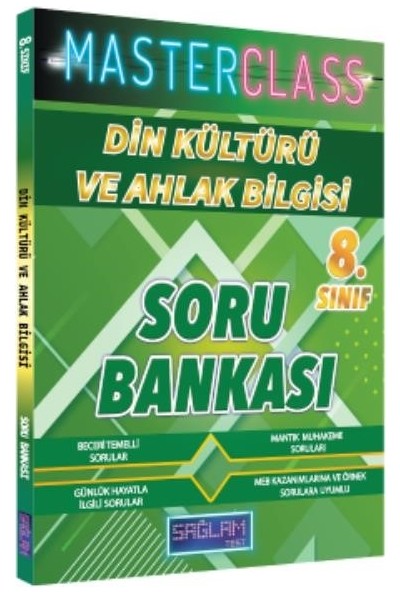 Sağlam Test 8. Sınıf Din Kültürü Ve Ahlak Bilgisi Masterclass Soru Bankası-Yeni Sağlam Test 8. Sınıf Din Kültürü Ve Ahlak Bilgisi Masterclass Soru Bankası-Yeni