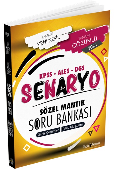 Tercih Akademi Senaryo Kpss - Ales - Dgs Sözel Mantık Soru Bankası Tercih Akademi Senaryo Kpss - Ales - Dgs Sözel Mantık Soru Bankası