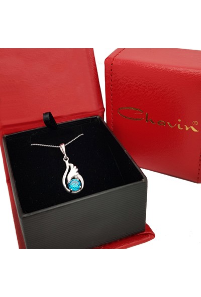 Chavin Topaz Melek Kanadı 0.015 Crt. Pırlanta Gümüş Kolye CC84X Chavin Topaz Melek Kanadı 0.015 Crt. Pırlanta Gümüş Kolye CC84X