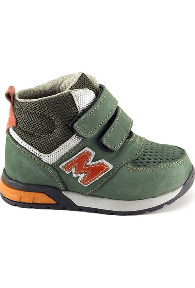 Minipicco Erkek Çocuk Haki Deri Bot