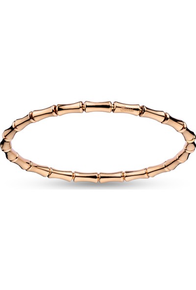 Gucci Bamboo Thin Pembe Altın Bileklik 17 cm