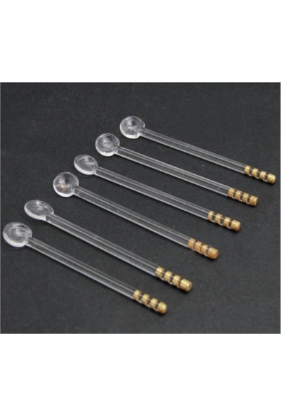 Üncam Yaldızlı Cam Çay Kaşığı 6 Adet