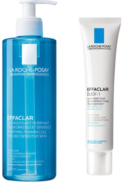 La Roche-Posay Efeclar 400 ml +Efeclar Duo Sıfa Depocum Akne Bakım Paketi
