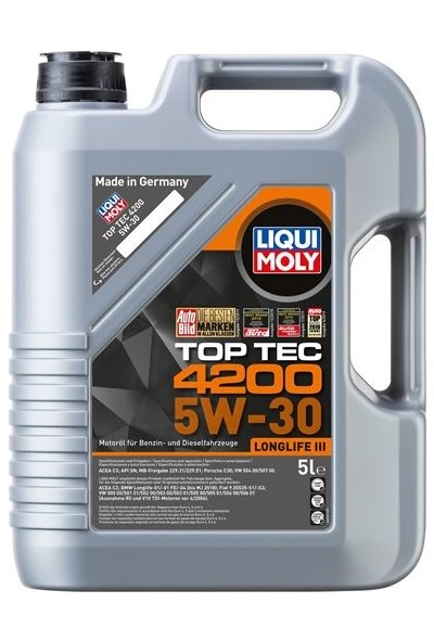 Liqui Moly Top Tec 4200 5W-30 5 Litre Motor Yağı ( Üretim Yılı: 2021 )