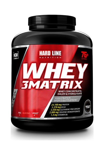 Hardline Whey 3 Matrix Protein Tozu 2300 gr Hardline Whey 3 Matrix Protein Tozu 2300 gr