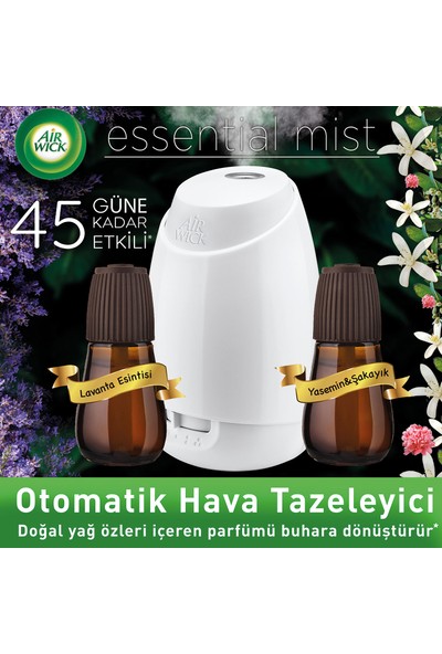 Air Wick Essential Mist Otomatik Hava Tazeleyici Kit Lavanta Esintisi + Yasemin Yedek Air Wick Essential Mist Otomatik Hava Tazeleyici Kit Lavanta Esintisi + Yasemin Yedek
