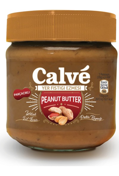 Calve Parçacıklı Fıstık Ezmesi 350 G