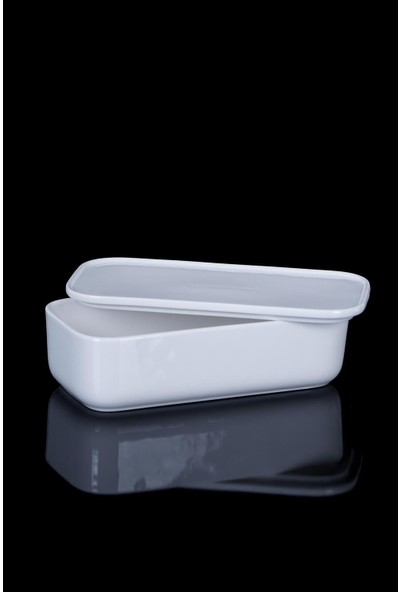 Acar Pure White Porselen Dikdörtgen Kapaklı Kase 18,5 cm Acar Pure White Porselen Dikdörtgen Kapaklı Kase 18,5 cm