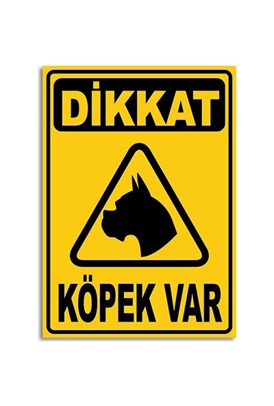 Ufuk Çizgisi Dikkat Köpek Var Levhaları 25 x 35 cm Dekota