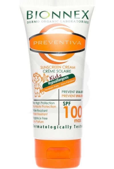 Bionnex Preventiva Çocuk Güneş Kremi Max SPF100 50 ml