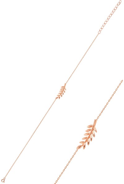 Söğütlü Silver Gümüş Rose Yaprak Bileklik