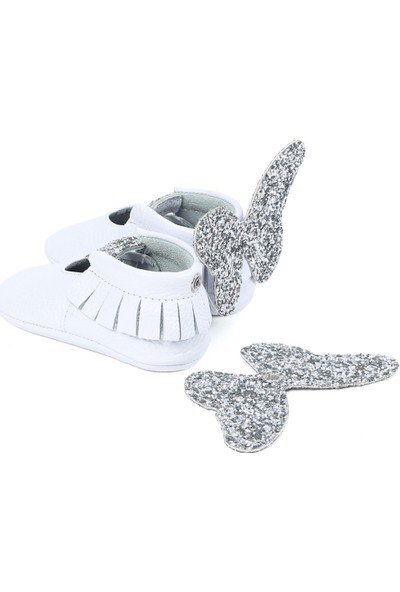 Yoyo Junior Hakiki Deri Beyaz Çıt Çıtlı Kelebek Detaylı Bebek Patik Yoyo Junior Hakiki Deri Beyaz Çıt Çıtlı Kelebek Detaylı Bebek Patik