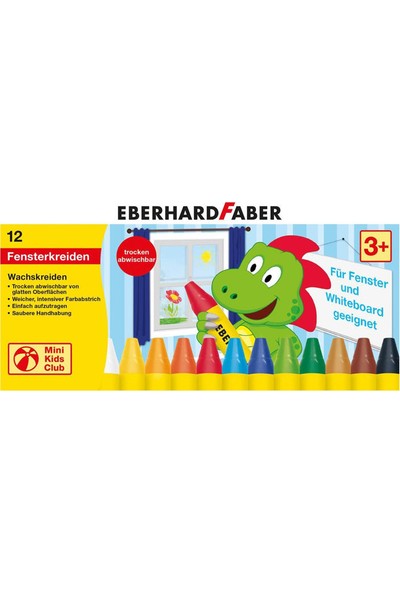 Eberhard Faber Cama Yazan Mumlu Pastel Boya 12 Renk Eberhard Faber Cama Yazan Mumlu Pastel Boya 12 Renk