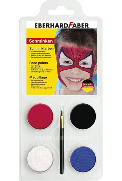Eberhard Faber Yüz Boyası Seti 4 Renk Spiderman Eberhard Faber Yüz Boyası Seti 4 Renk Spiderman