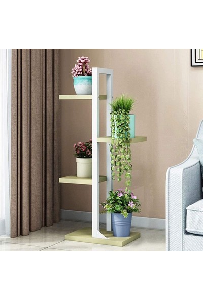 Boss Group Çiçeklik Bölmeli Raflı Metal Çerçeveli