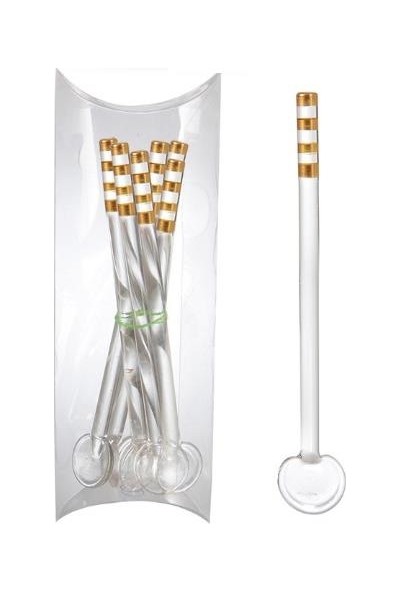 Emr Altın Yaldızlı Cam Çay Kaşığı 12'li