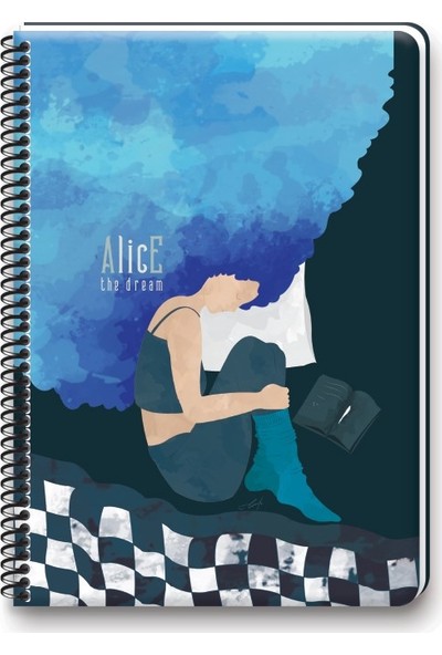 Keskin Color Alice Dream 80 Yaprak Sert Kapk Spiralli Çizgili A5